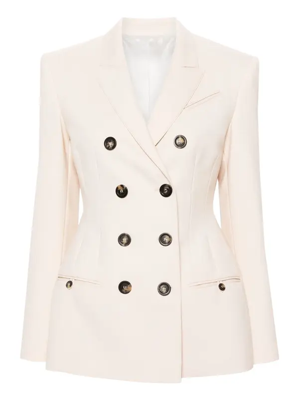 Philosophy Di Lorenzo Serafini Double-breasted Fitted Blazer - Neutrals