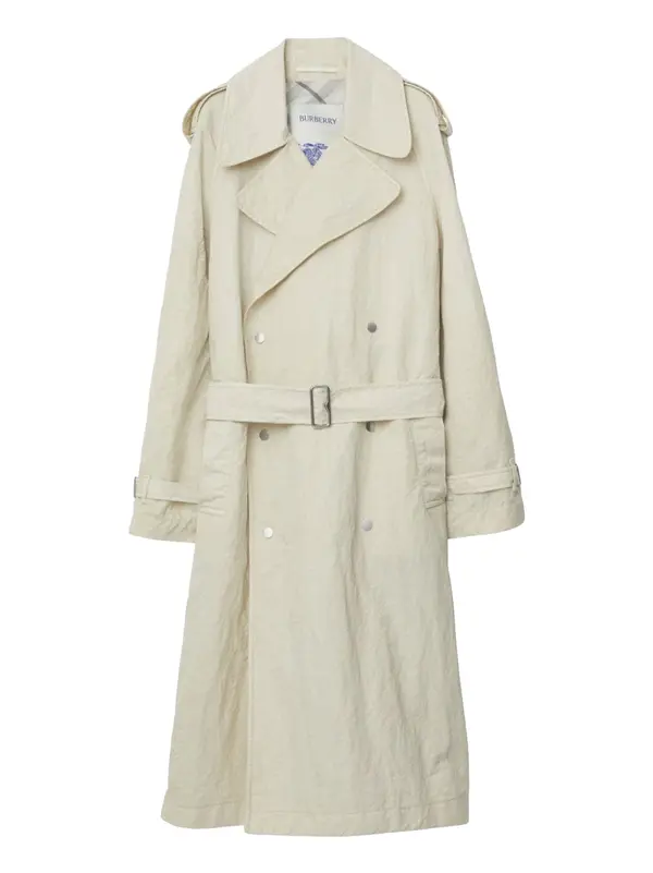 Burberry Double-breasted Belted Trench Coat - Neutrals