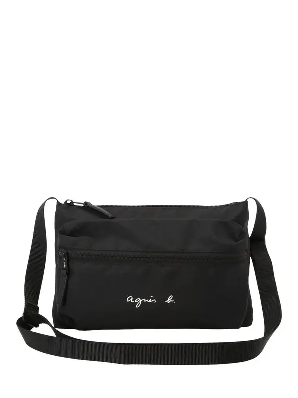 AGNÈS B. Logo-print Shoulder Bag - Black