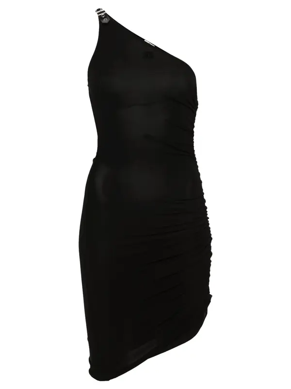 COURREGES Asymmetric Gathered Dress - Black