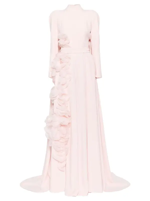 SAIID KOBEISY Organza-flowers Kaftan Jumpsuit - Pink