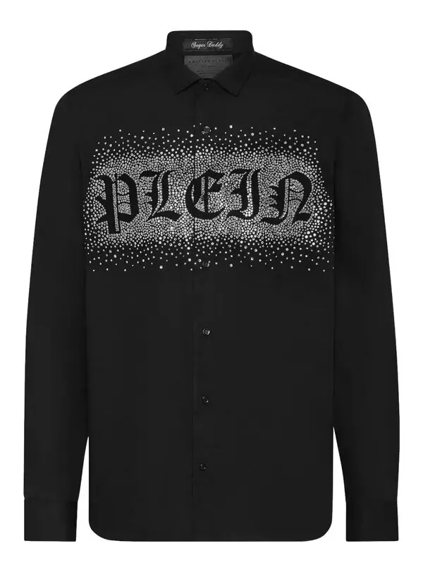 Philipp Plein Sugar Daddy Rhinestone-embellished Shirt - Black