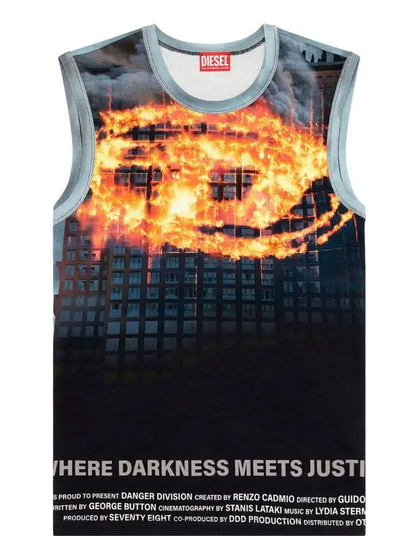 DIESEL® Biscoup Cotton Tank Top - Blue