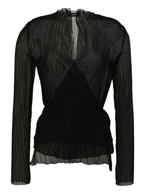 Fabiana Filippi Plissé Blouse - Black