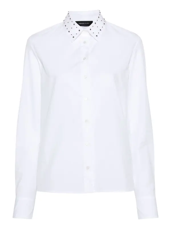 Fabiana Filippi Stud-detail Cotton Shirt - White