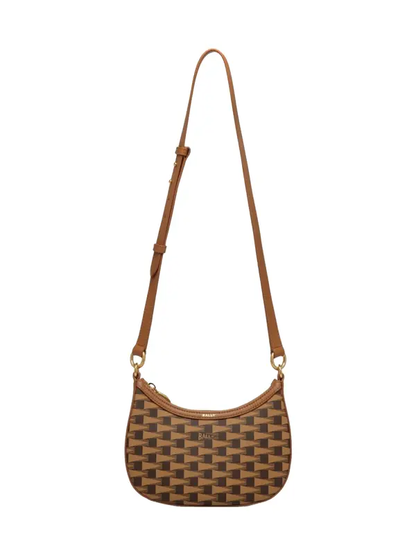 Bally Monogram-pattern Canvas Crossbody Bag - Brown