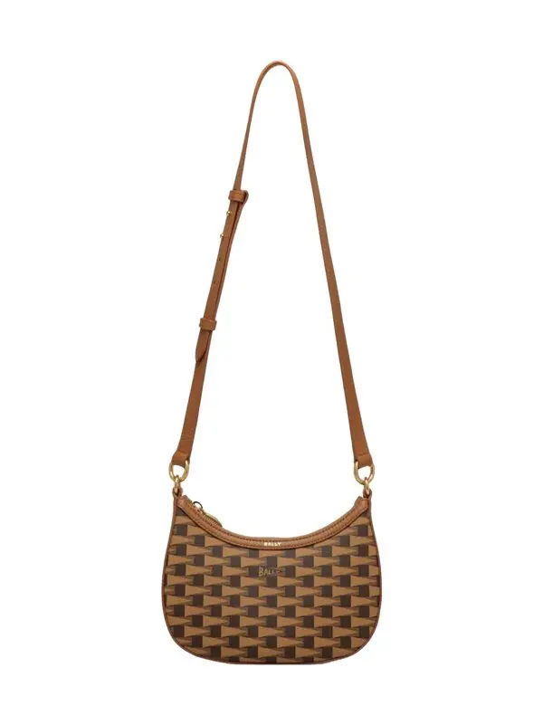 Bally Monogram-pattern Canvas Crossbody Bag - Brown