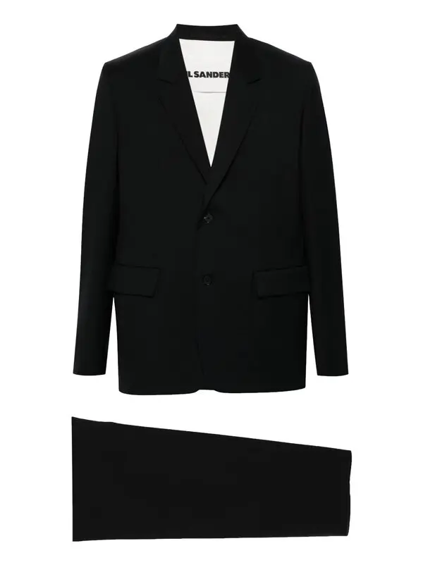 JIL SANDER Wool Single-breasted Suit - Blue