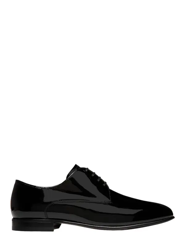Bally Almond-toe Patent Derby Shoes - Black