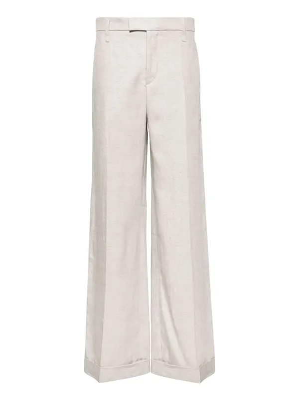 Brunello Cucinelli Lurex Wide-leg Trousers - Grey