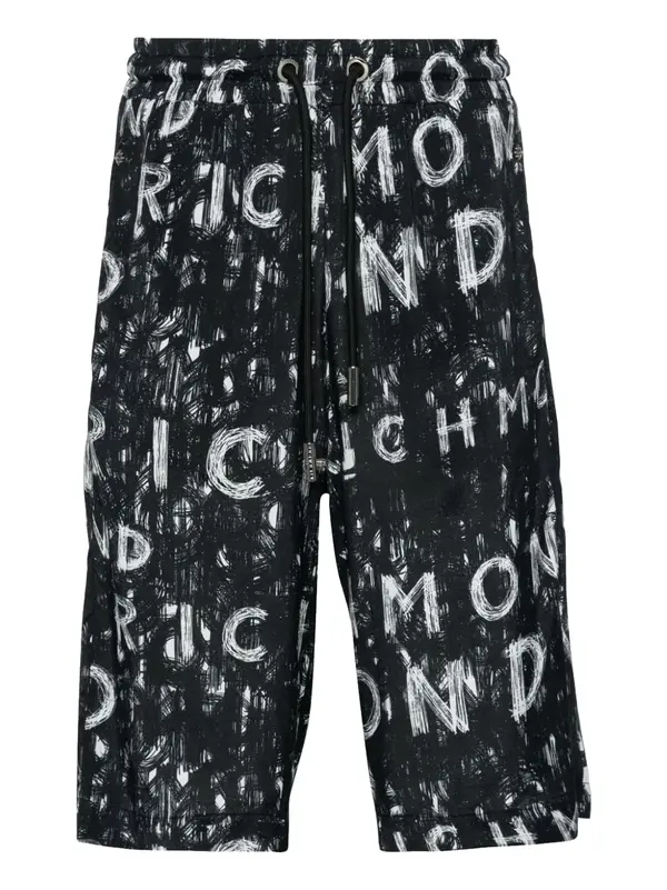 John Richmond Logo-print Shorts - Black
