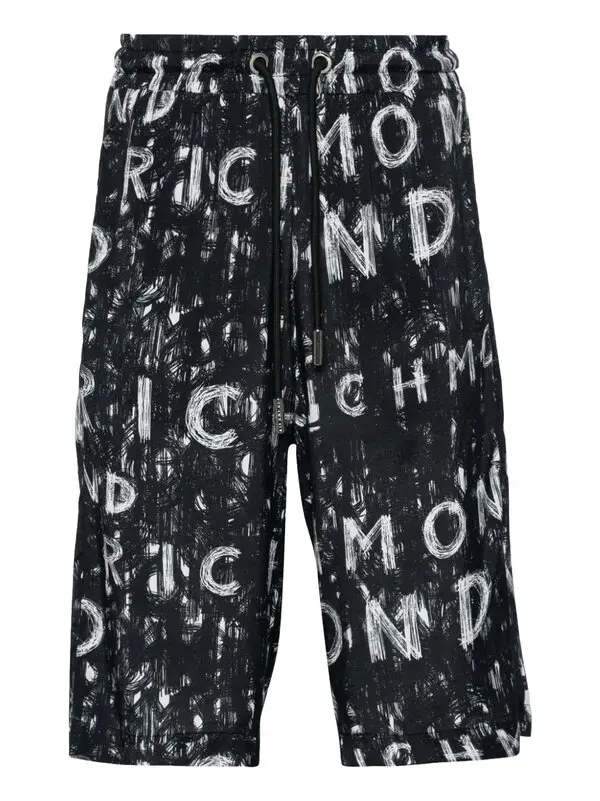 John Richmond Logo-print Shorts - Black
