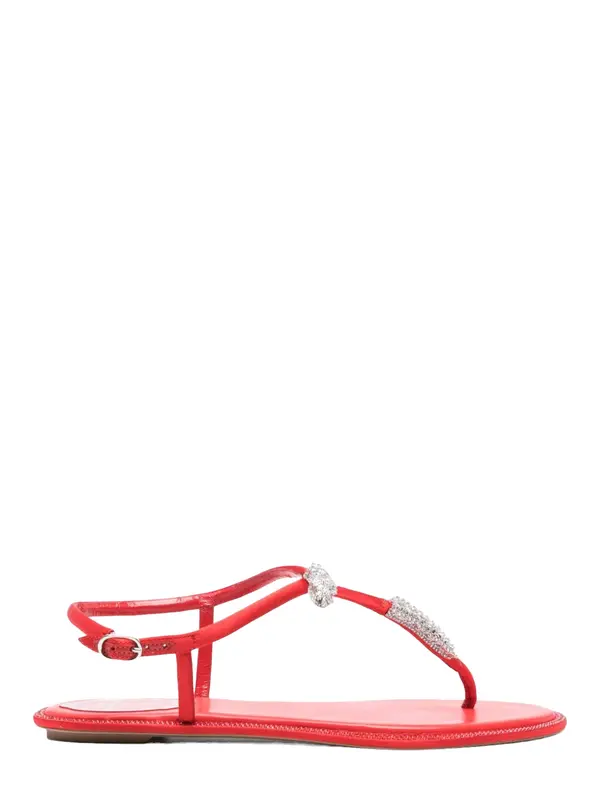 Rene Caovilla Katy Crystal-embellished Sandals - Red