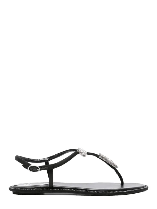 Rene Caovilla Katy Crystal-embellished Thong Sandals - Black
