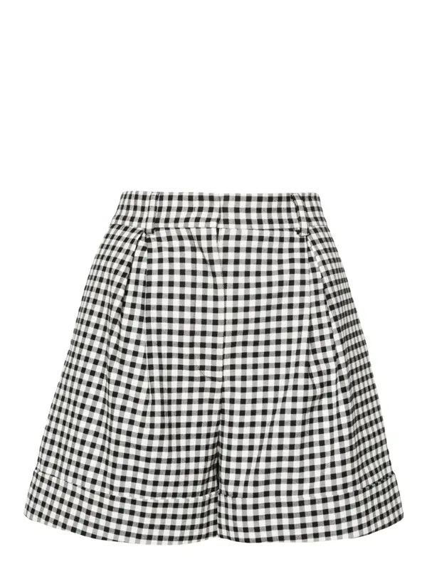 Moschino Gingham-check Tailored Shorts - Black