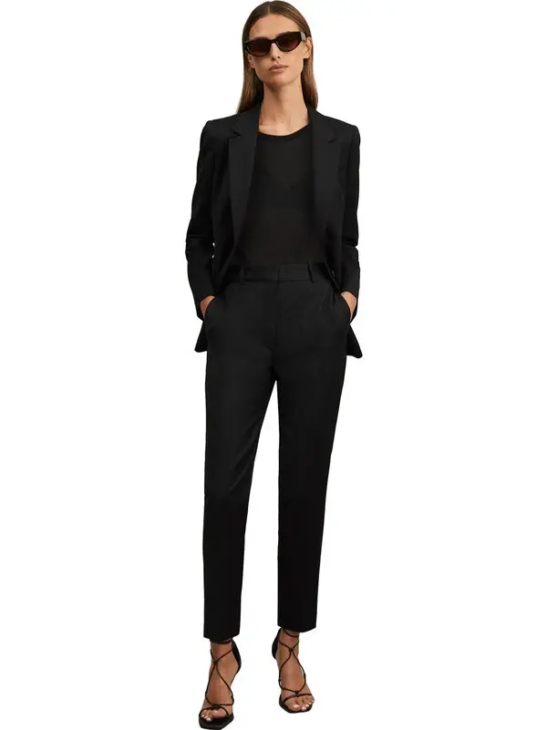 REISS Haisley Petite Wool-blend Suit Trousers - Black