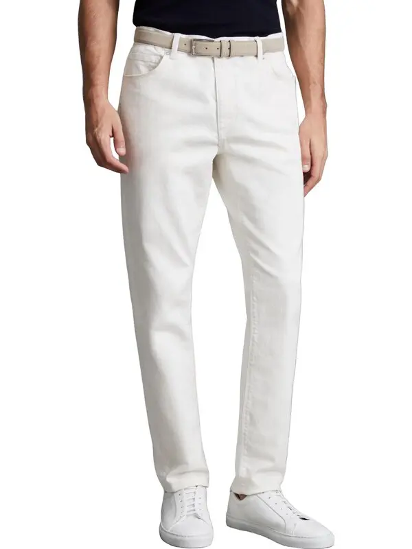 REISS Santorini Tapered Slim Fit Jeans - Ecru