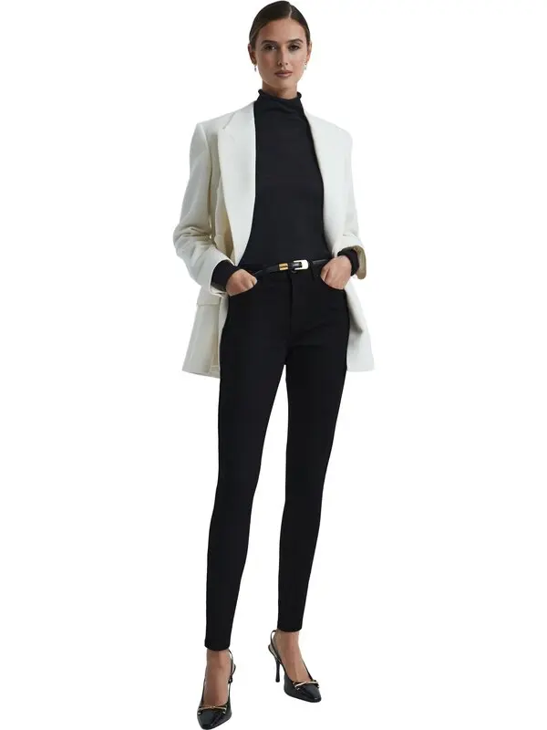 REISS Lux Mid-rise Skinny Jeans - Black