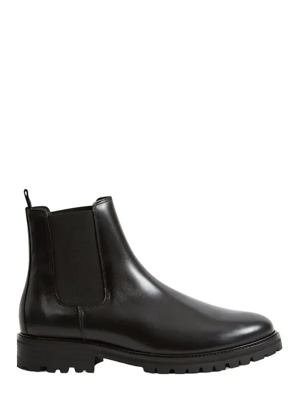REISS Chiltern Leather Chelsea Boots - Black