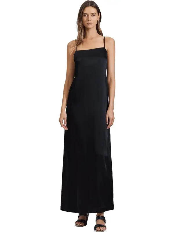 Bondi Born Linen Blend Maxi Dress - Black