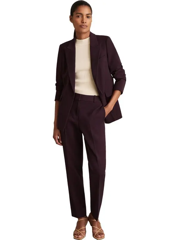 REISS Gabi Slim-fit Suit Trousers - Berry