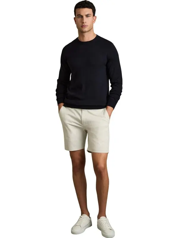 REISS Wicket Casual Chino Shorts - Chalk