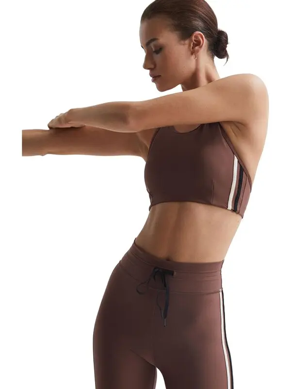 The Upside Racerback Sports Bra - Brown