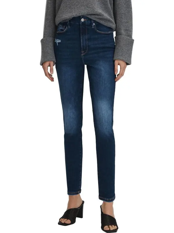 Good American Always Fits Cropped Skinny Jeans - Indigo