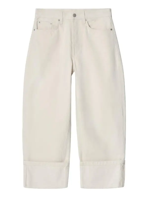 Cos Facade Turn-up Straight-leg Jeans - Beige