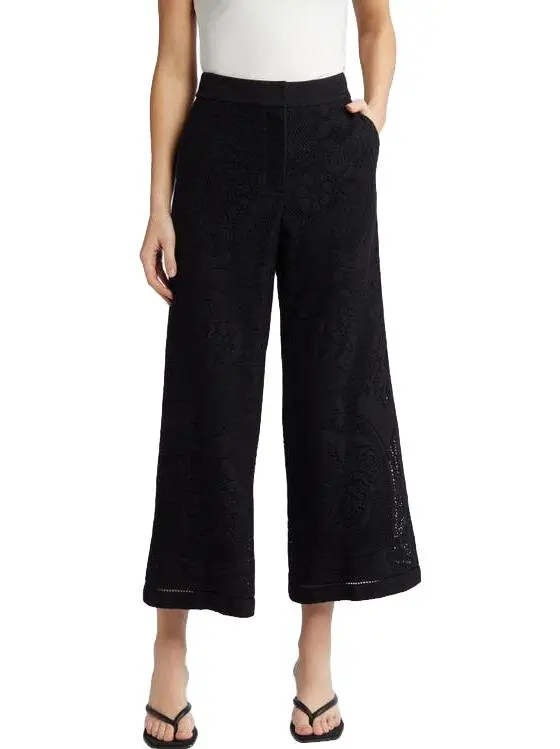 Kobi Halperin Anisa Lace Crop Pants - Black