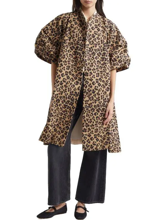 Mille Josephine Cotton Coat - Cheetah