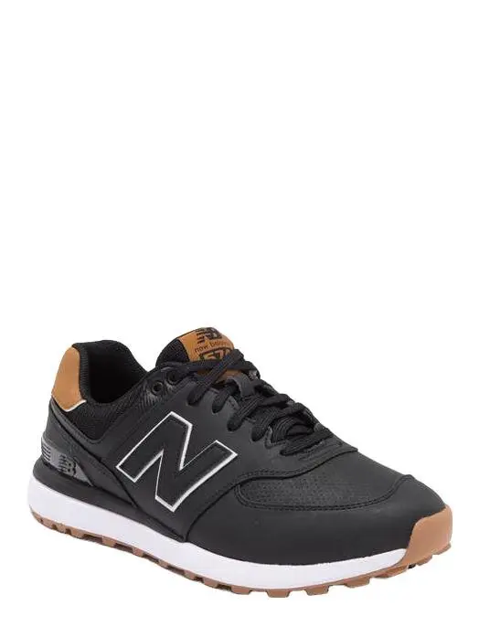 NEW BALANCE 574 Greens V2 Spikeless Golf Shoe - Black/gum