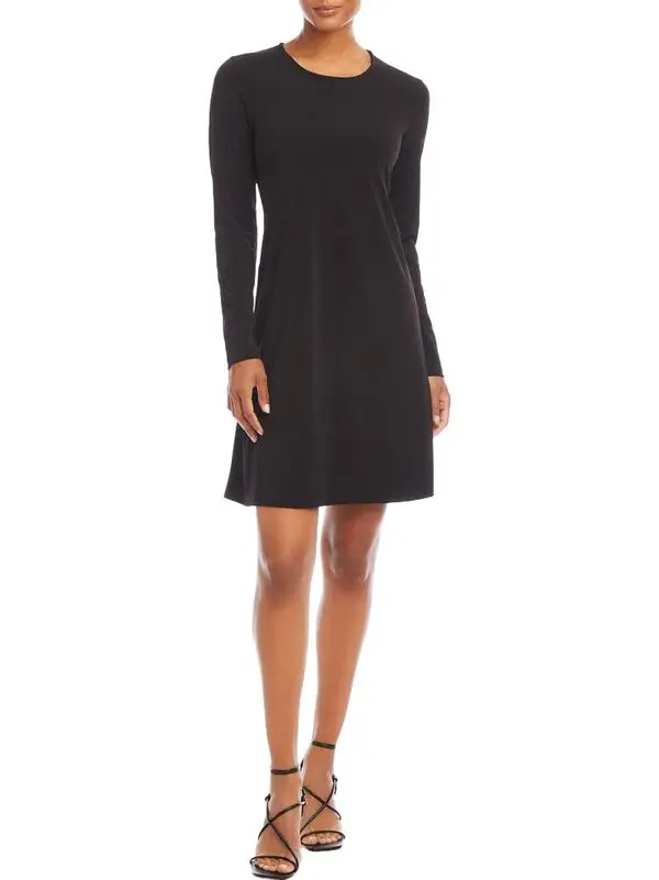 Karen Kane Long Sleeve Travel Minidress - Black