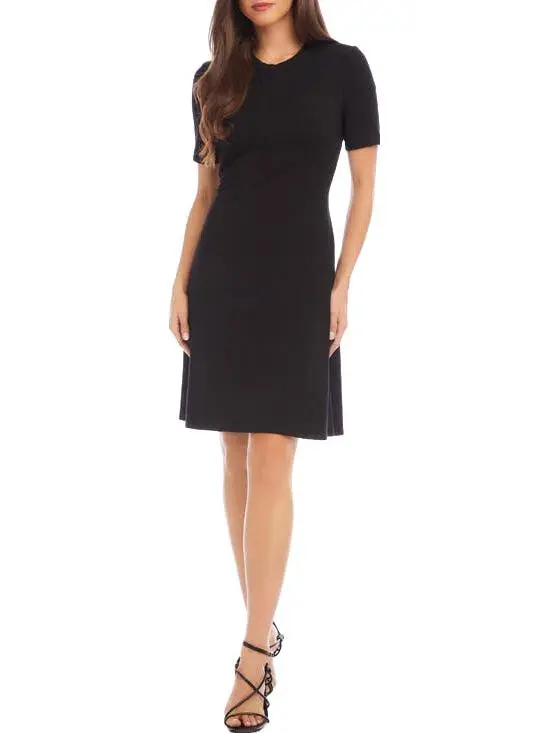 Karen Kane Short Sleeve Sheath Dress - Black