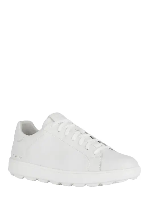 Geox Spherica Leather Sneakers - White