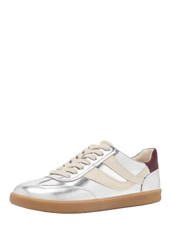 Vince Oasis Leather Sneakers - Silver Flax