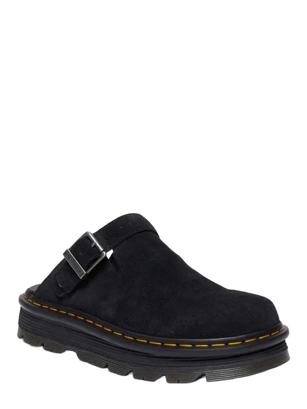 Dr. Martens Zebzag Suede Platform Mules - Black