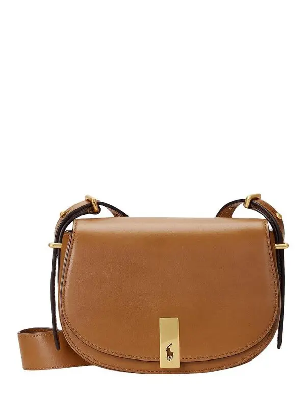 Polo Ralph Lauren Mini Id Leather Saddle Bag - Tan
