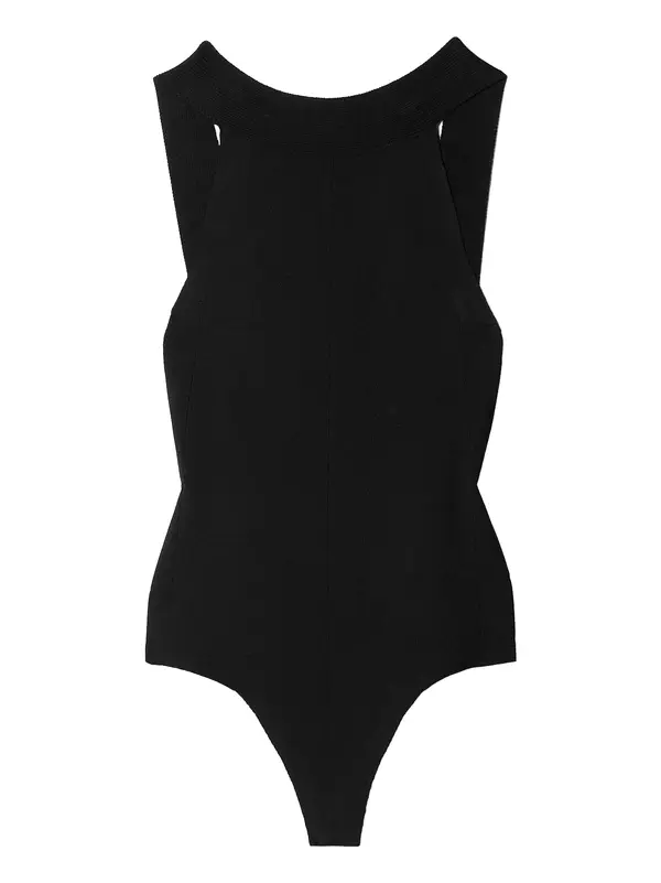 Khaite Campagna Open-back Thong Bodysuit - Black