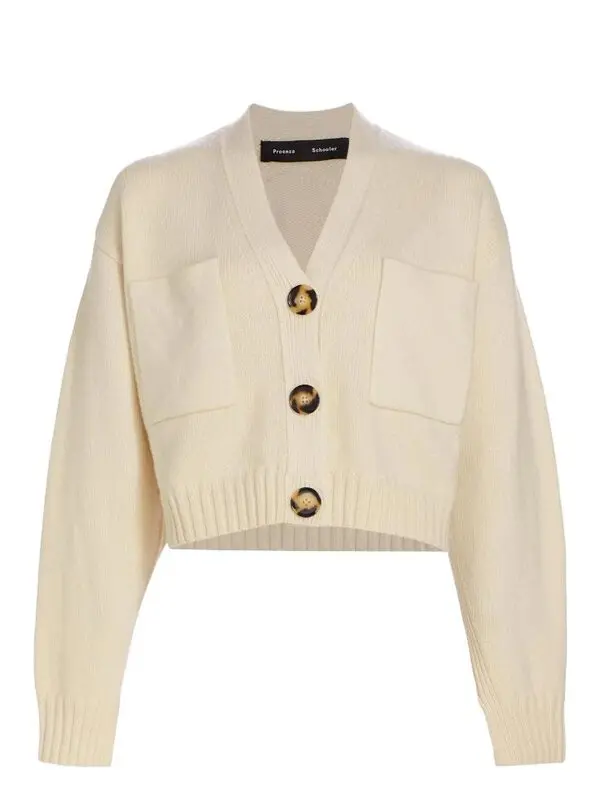 Proenza Schouler Sofia Cashmere Cardigan - Ivory