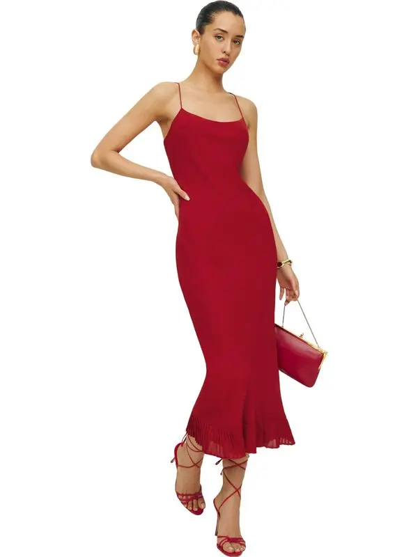 REFORMATION Suki Dress - Red