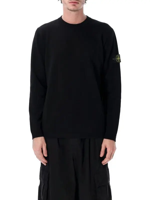 Stone Island Cotton Knit Jumper - Black