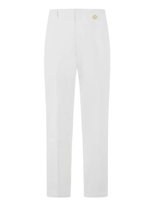 Casablanca Cotton Pants - White