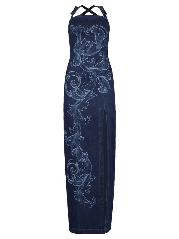 Versace Denim Dress - Navy