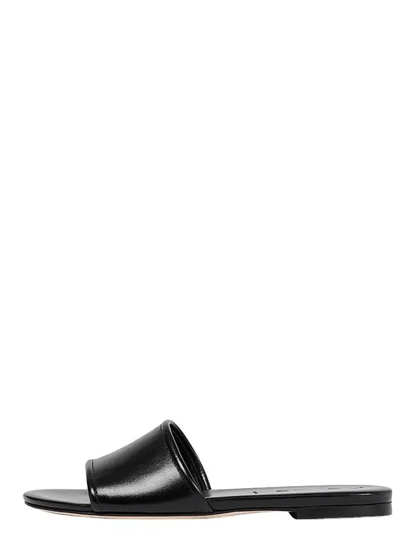 AeydĒ Sumi Round Toe Slide Sandals - Black