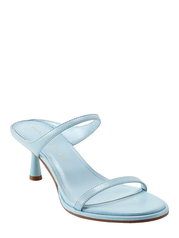 MARC FISHER LTD. Alonde High Heel Slide Sandals - Light Blue
