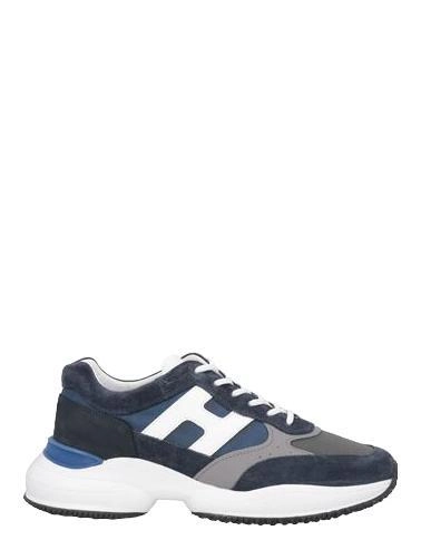 Hogan Leather And Textile Sneakers - Navy