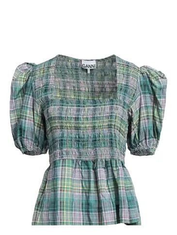 GANNI Tartan Blouse - Green