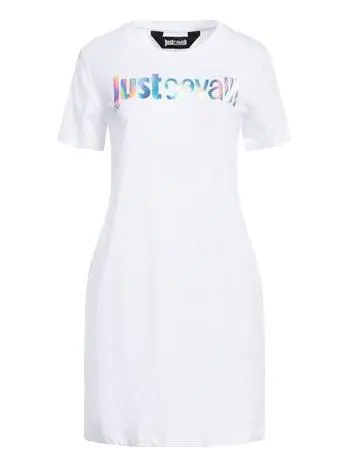 Just Cavalli Mini Dress Size Cotton - White