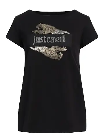 Just Cavalli Logo-print T-shirt - Black